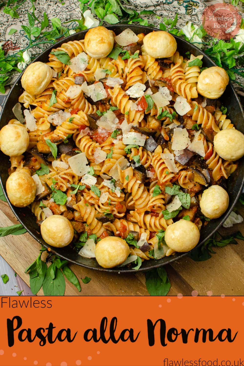 Aubergine Pasta (Pasta alla Norma) - Warm or Cold by Flawless Food