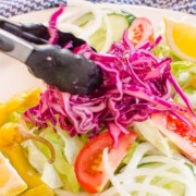 Shredded Red Cabbage - Turkish Kebab Salad - Flawless Food