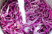 Shredded Red Cabbage - Turkish Kebab Salad - Flawless Food