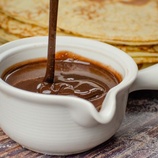 Easy Chocolate Sauce - made with cream or milk and cocoa powder