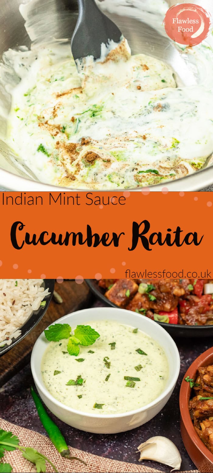 Cucumber and Mint Raita - side dish by Flawless Food