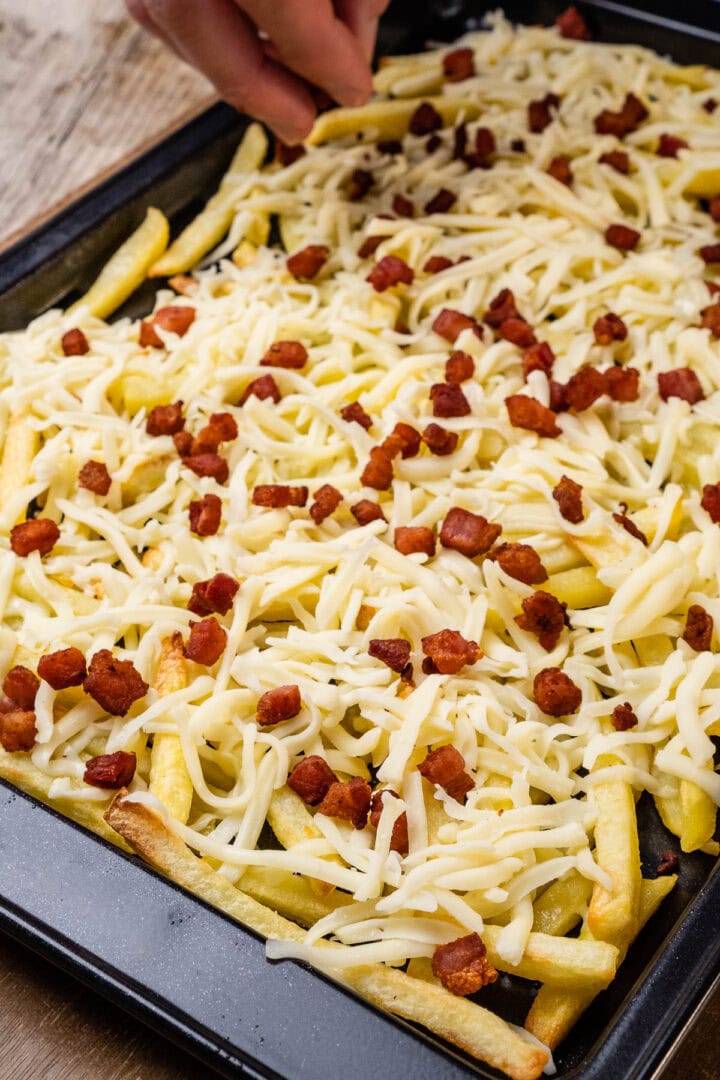 Cheesy Chips (Bacon and Cheese Loaded Fries) - Easy Recipe