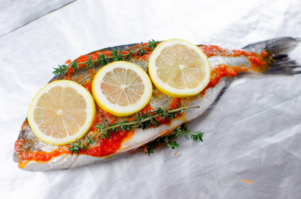 Sea Bream with Garlic and Chilli - Easy step by step guide - Flawless Food