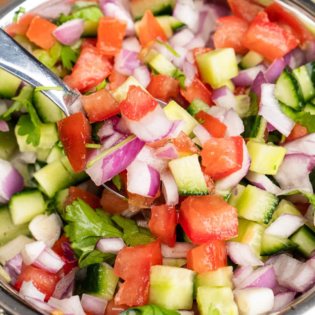 Shredded Red Cabbage - Turkish Kebab Salad - Flawless Food