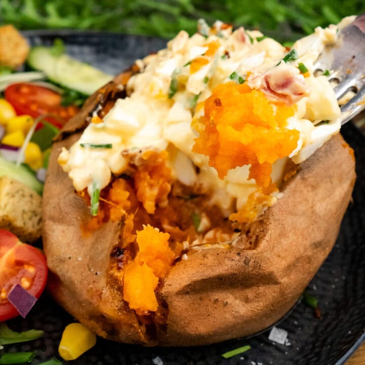 Jacket Sweet Potato in the Air Fryer (Baked Sweet Potatoes) - Flawless Food