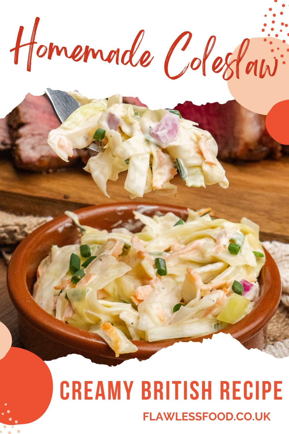 Homemade Coleslaw UK Style Recipe - Creamy and Crunchy by Flawless Food