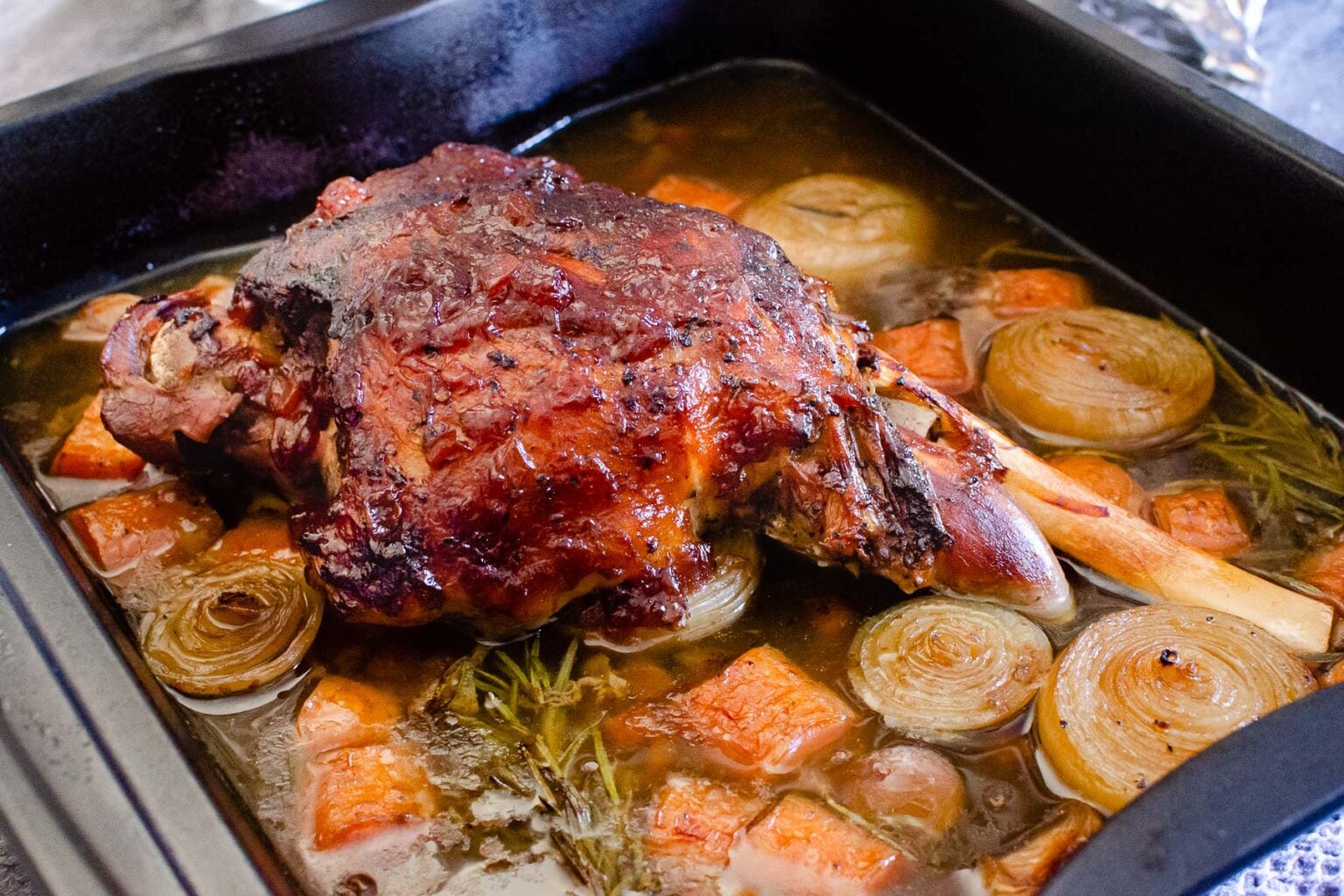 Slow Cooked Leg of Lamb - Oven Roasted for 4 hours